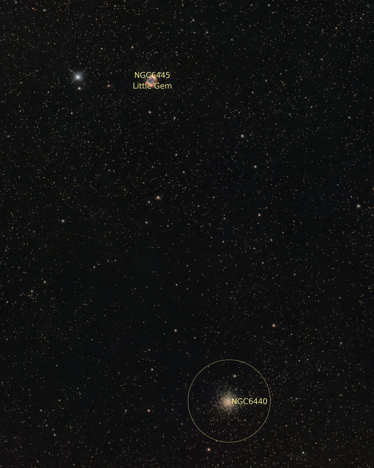 星野（NGC6440/NGC6445） | 天体写真ギャラリー